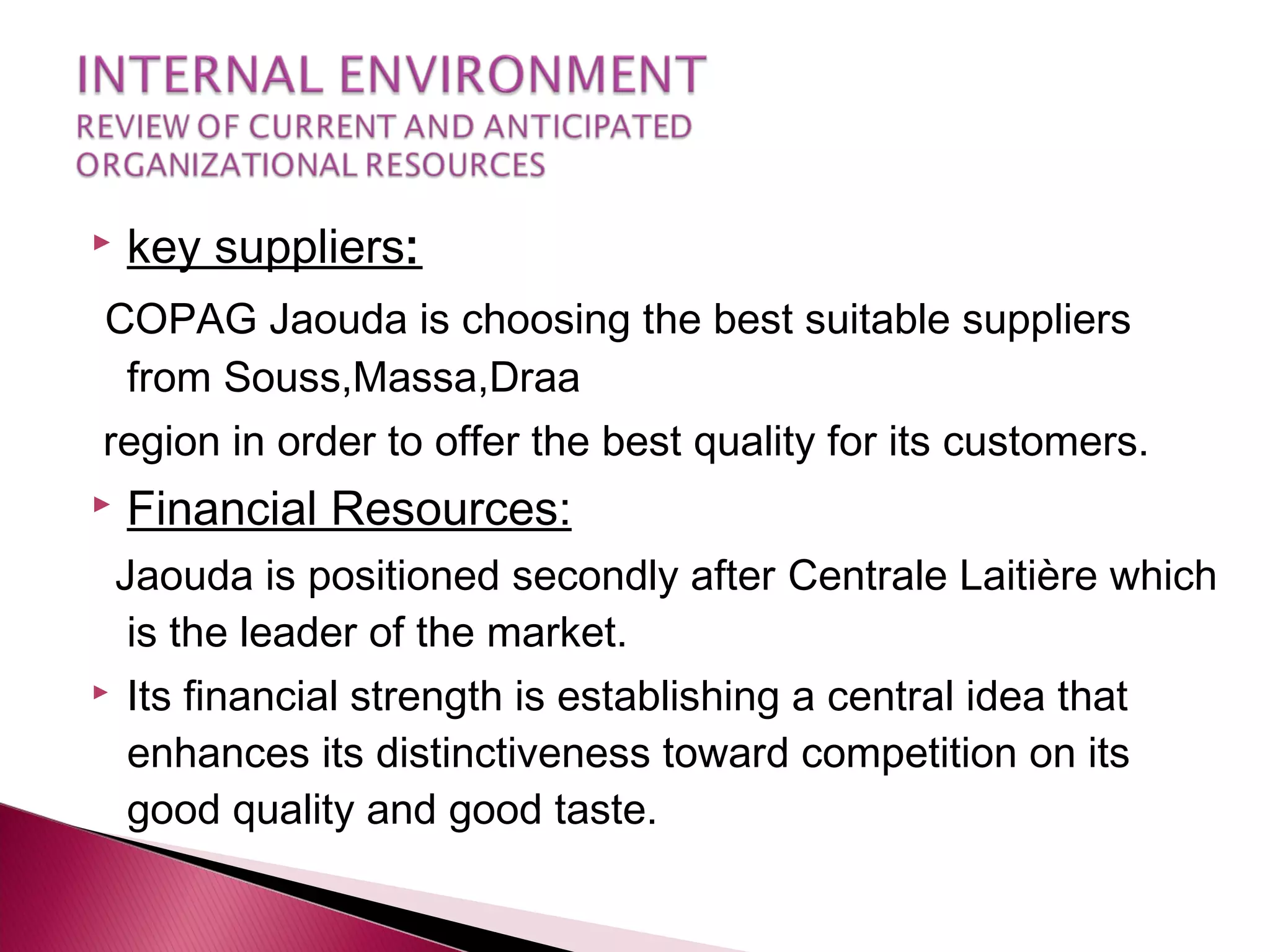 Jaouda milk maroc marketing plan | PPT