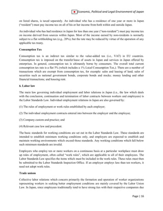 Economic, Political and Legal Environment of Japan | PDF