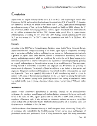 Economic, Political and Legal Environment of Japan | PDF