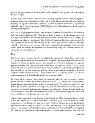 Economic, Political and Legal Environment of Japan | PDF