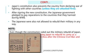 Japanese Recovery after WW II | PPTX