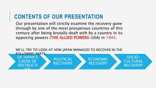 Japanese Recovery after WW II | PPTX