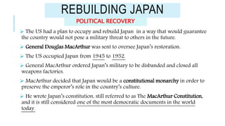 Japanese Recovery after WW II | PPTX