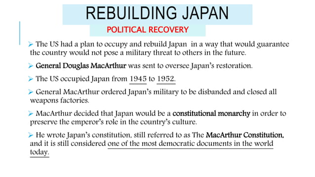 Japanese Recovery after WW II | PPT