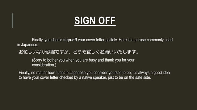 How to Write Japanese Business Letter (Japan Format) | PPTX