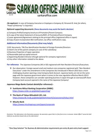 Opening a Company/Corporate Bank Account in Japan | PDF