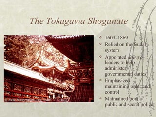 Japan: Feudalism and Tokugawa | PPT
