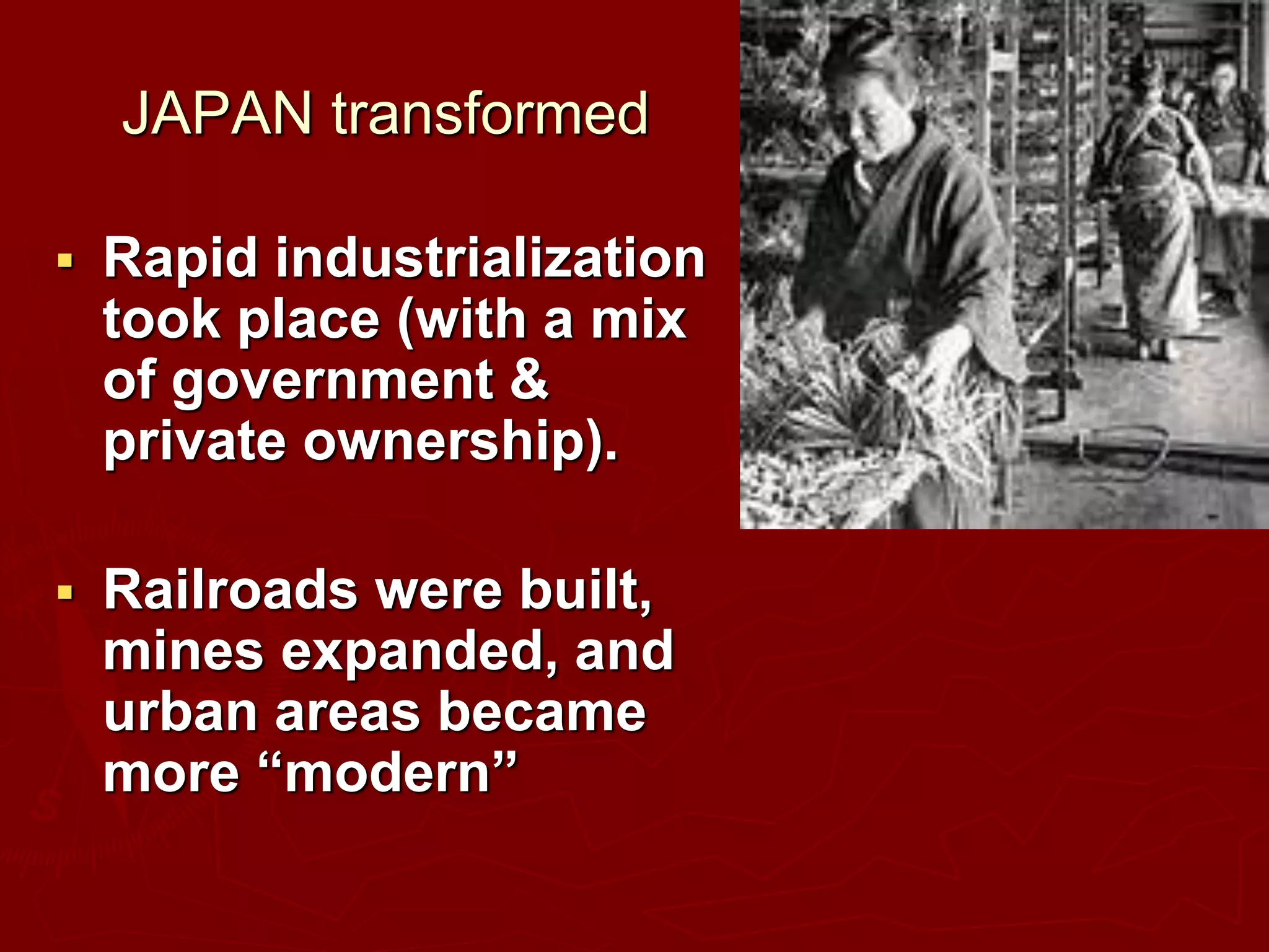 Japan meiji 1700s-1900s | PPTX