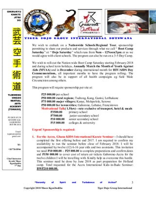 Karate Boot Camp Proposal 2018 | PDF | Martial Arts | Sports