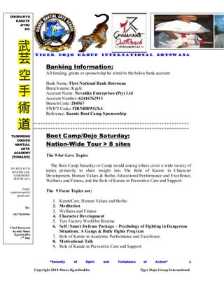 Karate Boot Camp Proposal 2018 | PDF | Martial Arts | Sports