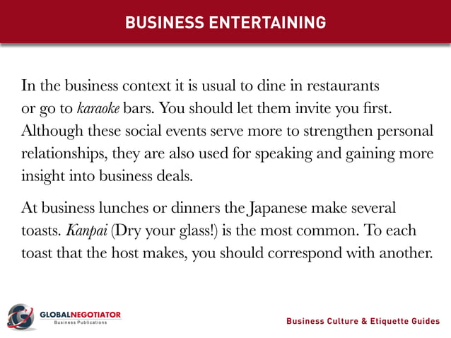 JAPAN BUSINESS CULTURE AND ETIQUETTE GUIDE | PPT