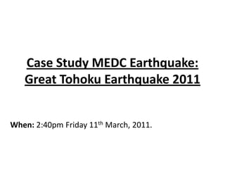 Japan earthquake | PPTX