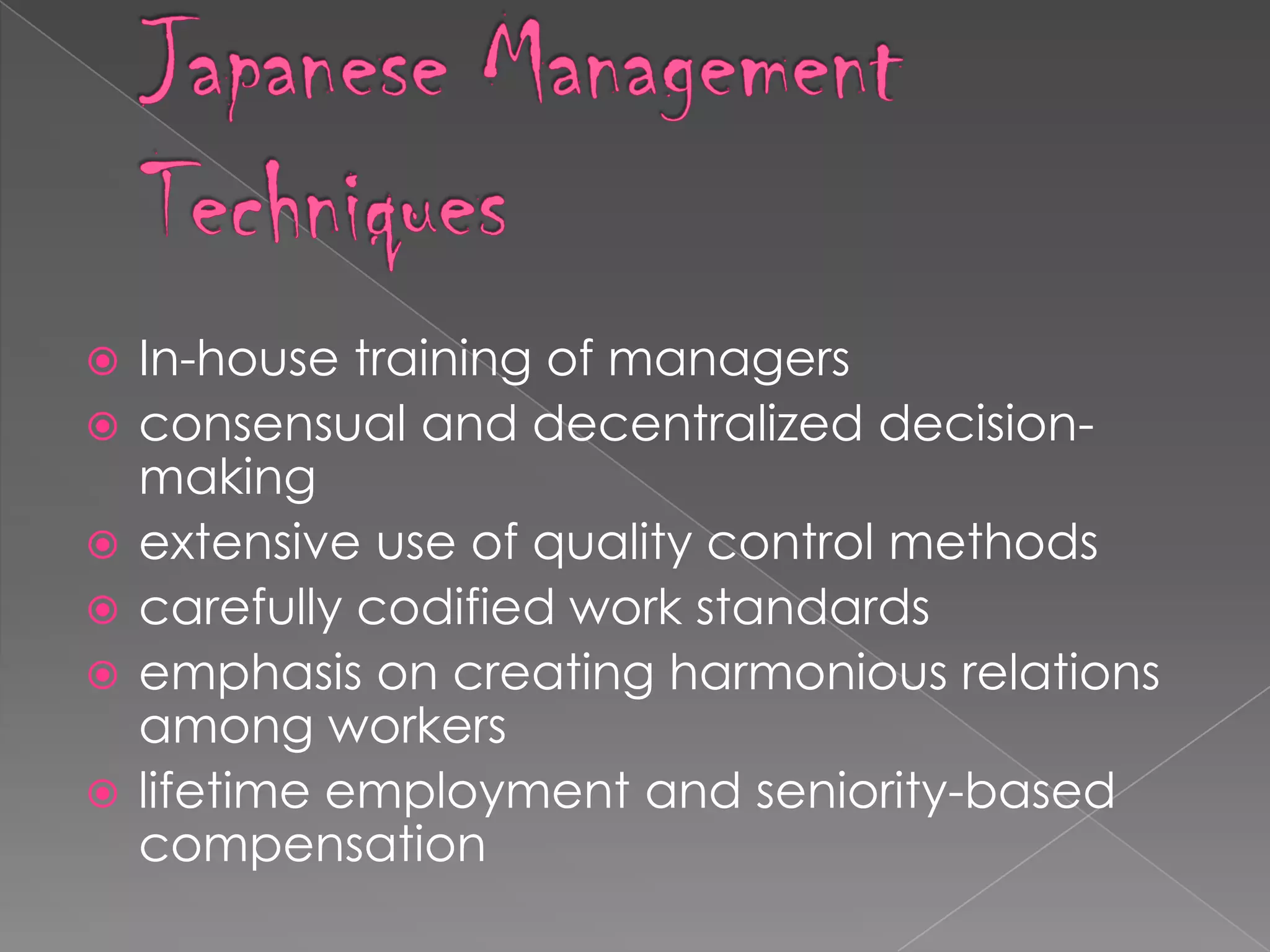 Japaneese management | PPTX