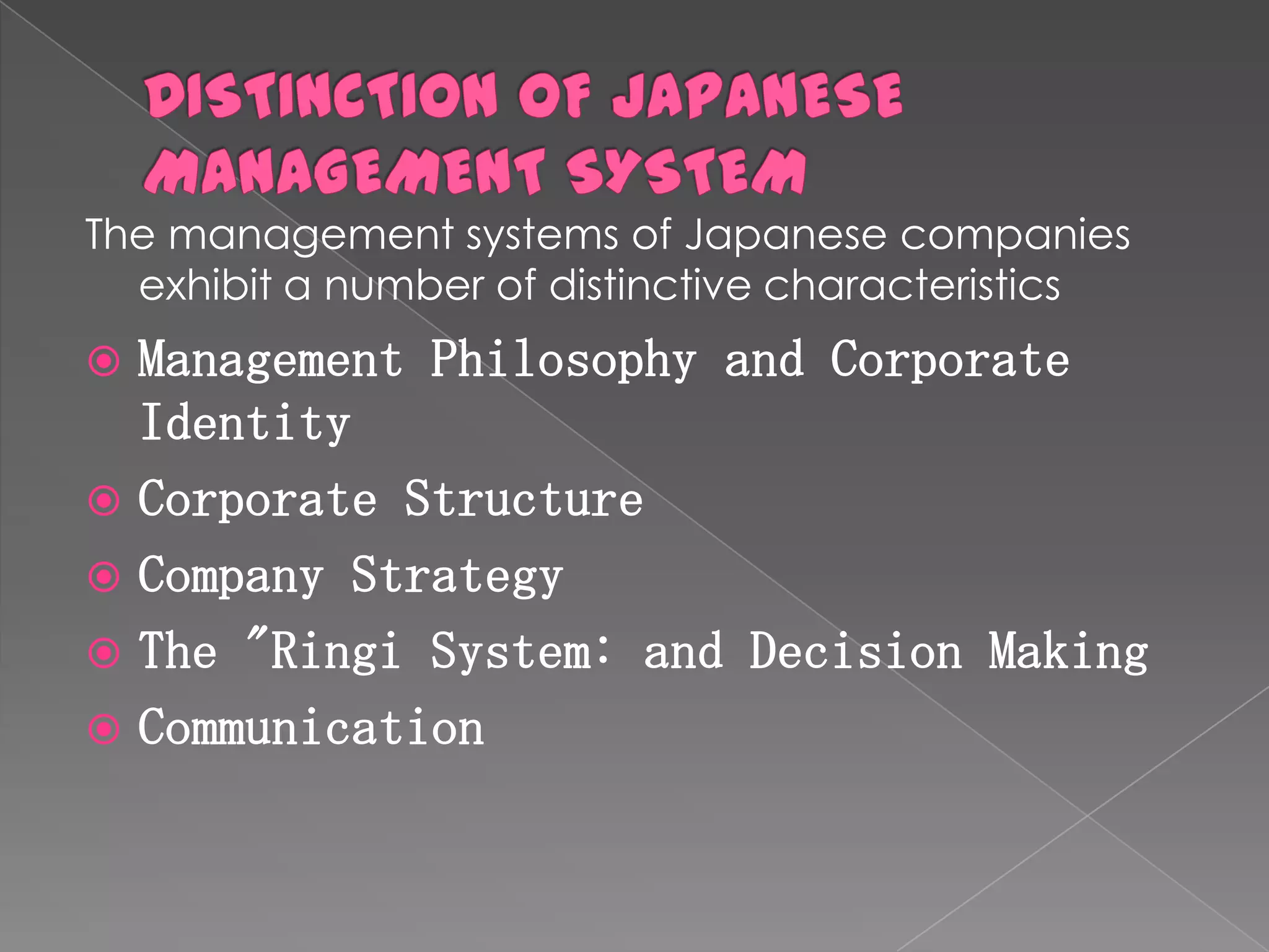 Japaneese management | PPTX