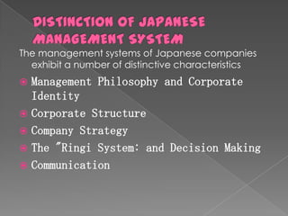 Japaneese management | PPTX
