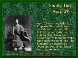 Japanese Holidays! | PPT