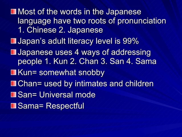Japanese Language