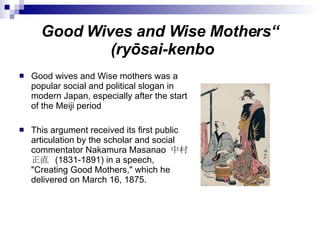 Japanese Women Their Roles In Society | PPT