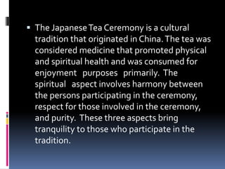 Japanese and chinese traditions | PPTX