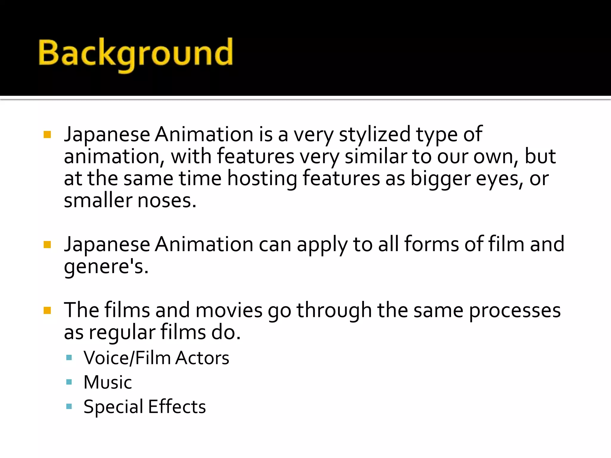 Japanese animeation | PPTX | Computer Animation | Computer Software and ...