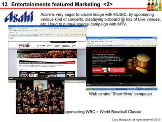 Japanese beer market + some mktg featuring entertainments | PDF