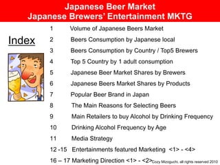 Japanese beer market + some mktg featuring entertainments | PDF