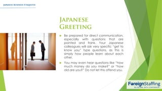 Japanese Business Etiquette | PDF