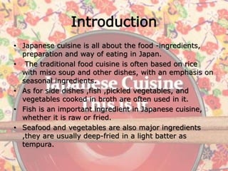 Japanese culinary traditions | PPTX | Cooking | Food & Drink