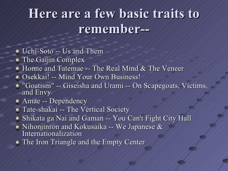 Japanese Culture Traits Pictures
