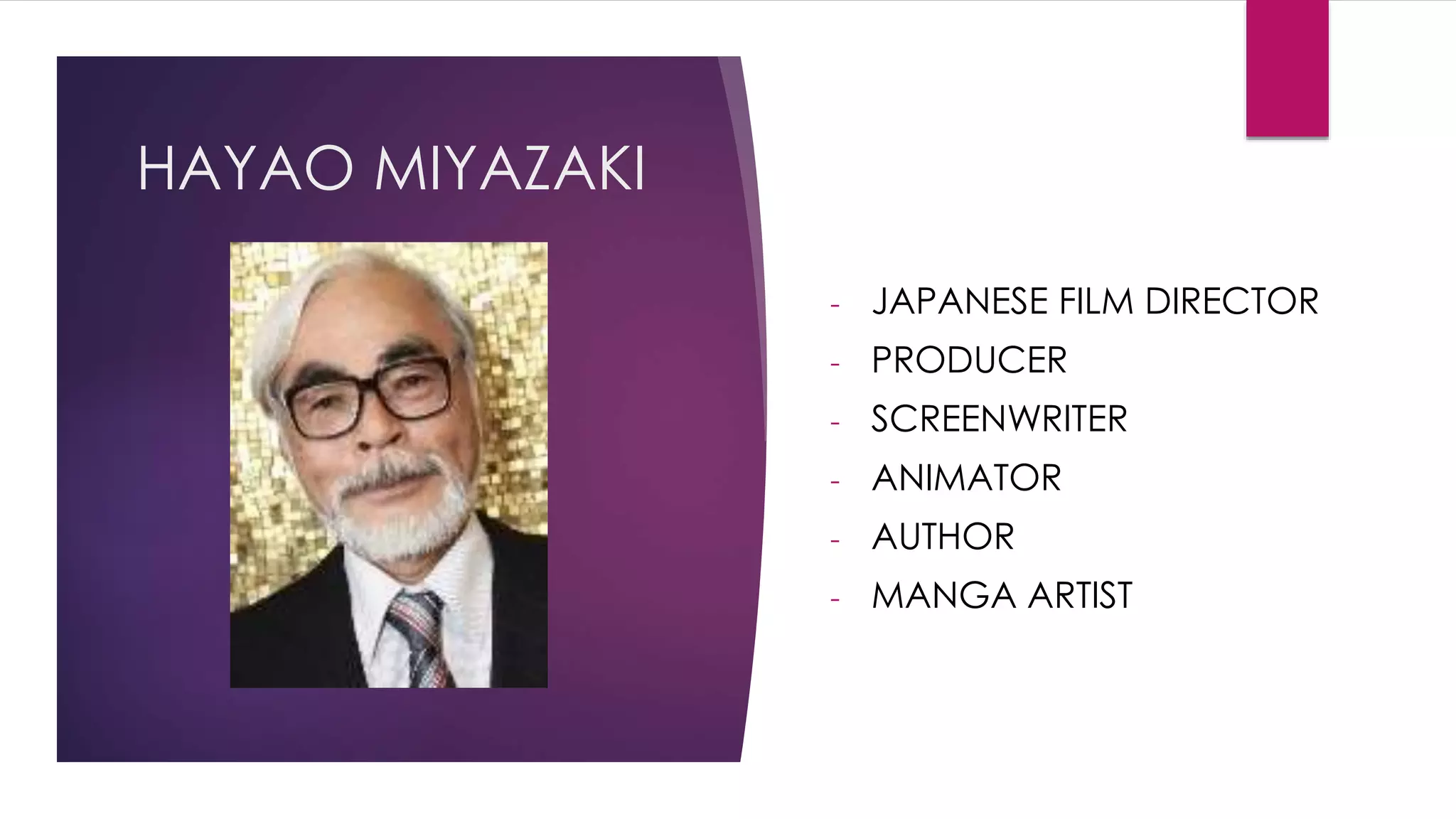 Japanese director hayao miyazaki | PPT