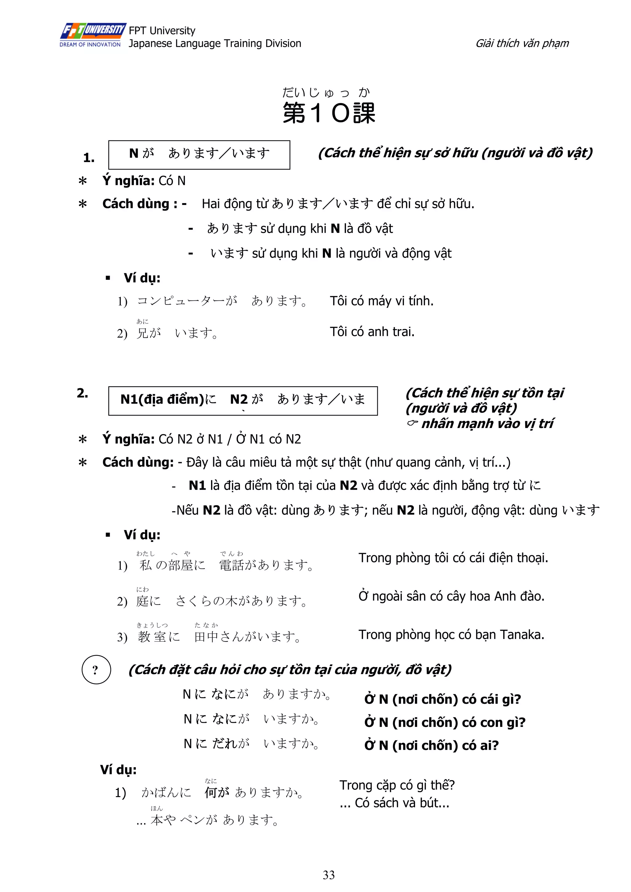 Japanese elementary 1_grammar_explanation | PDF