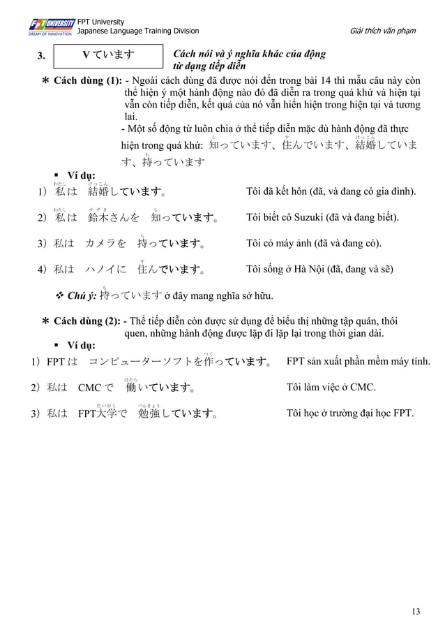 Japanese elementary 1_grammar_explanation | PDF