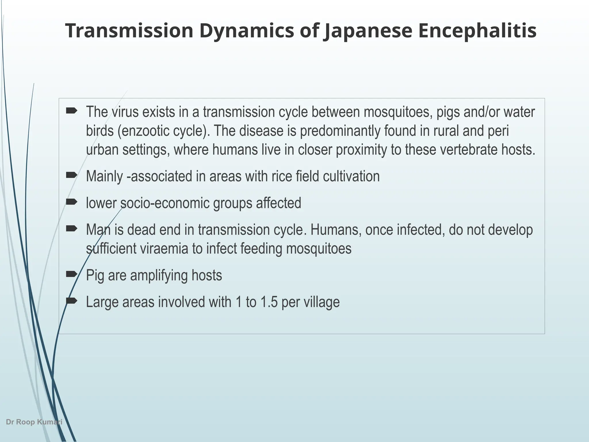 Japanese Encephalitis in India : Transmission dynamics & Control ...