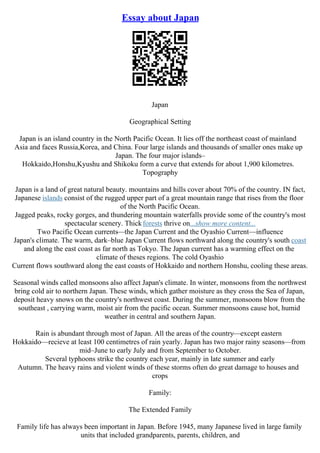 Japanese Essay Paper | PDF