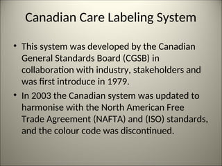 JAPANESE, EUROPEAN AND CANADIAN CARE LABELLING SYSTEM.ppt