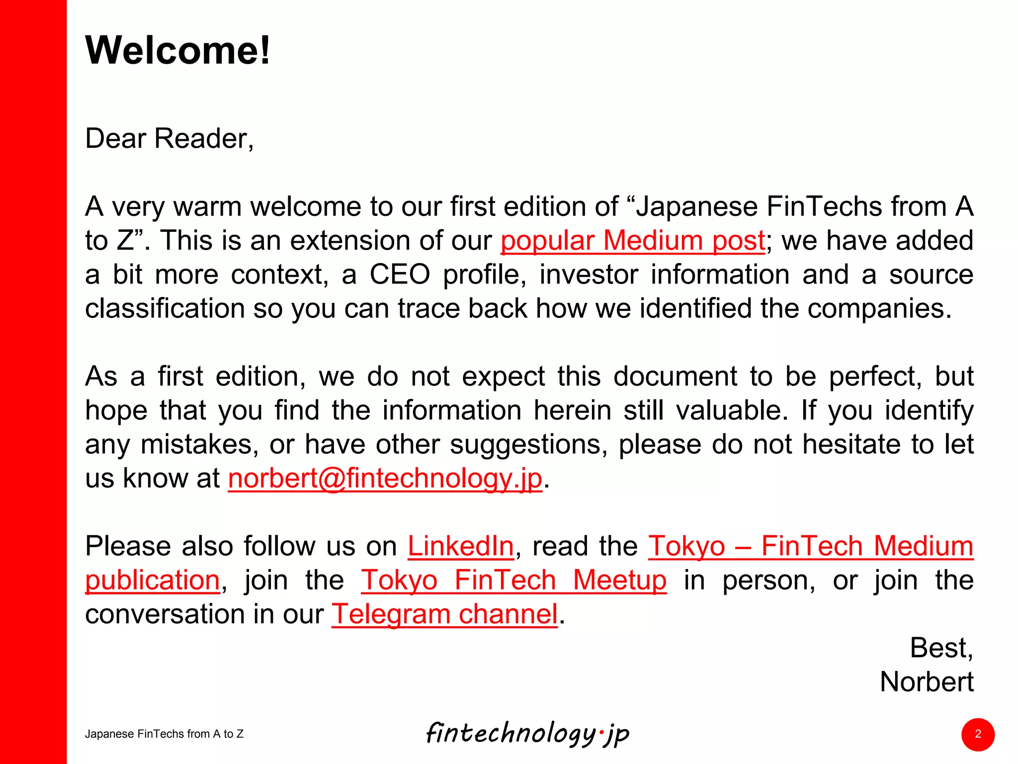 Japanese FinTechs from A to Z | PDF