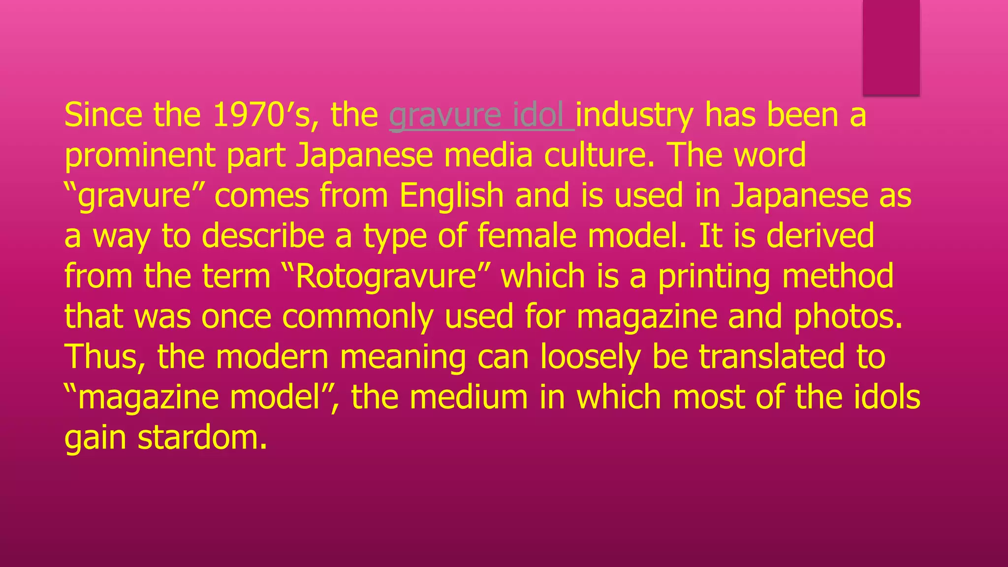 Japanese gravure idols | PPTX