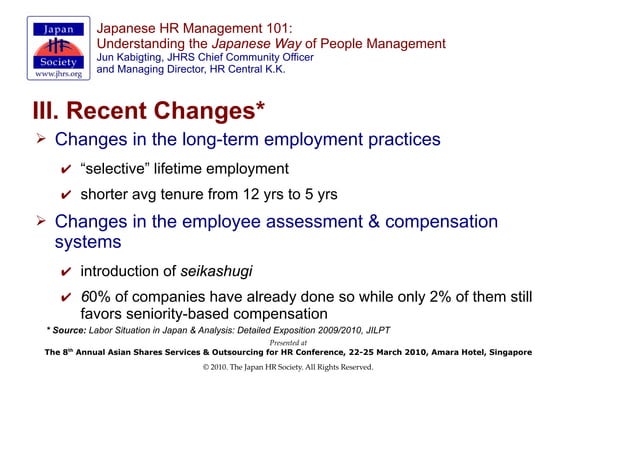 Japanese HRM 101: Understanding the Japanese Way of People Management | PPT