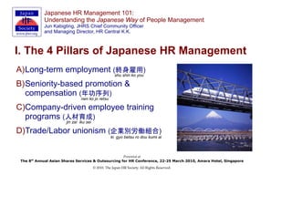 Japanese HRM 101: Understanding the Japanese Way of People Management | PDF
