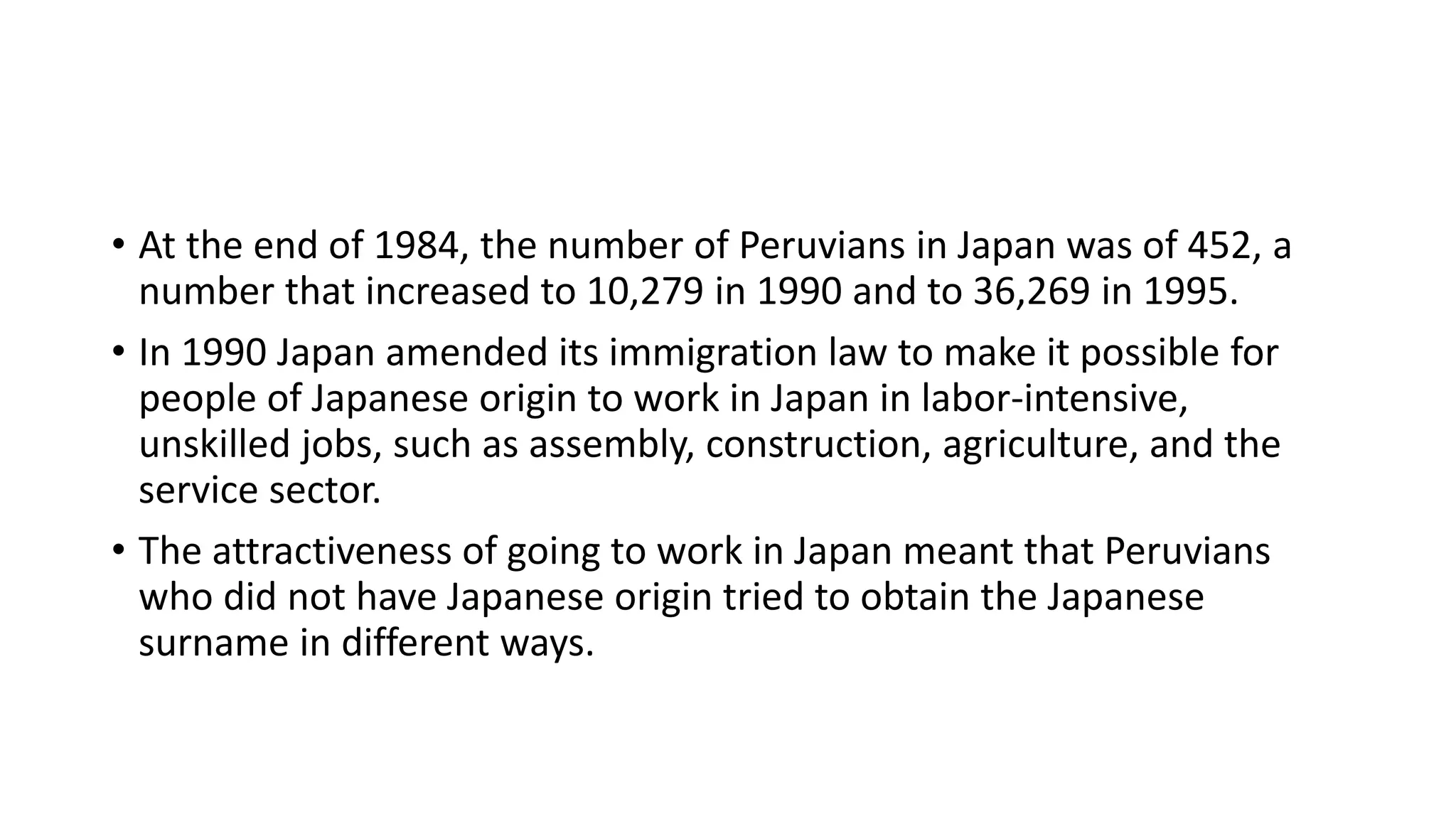 Japanese immigration to peru | PPTX