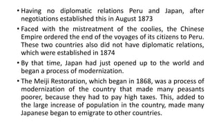 Japanese immigration to peru | PPTX