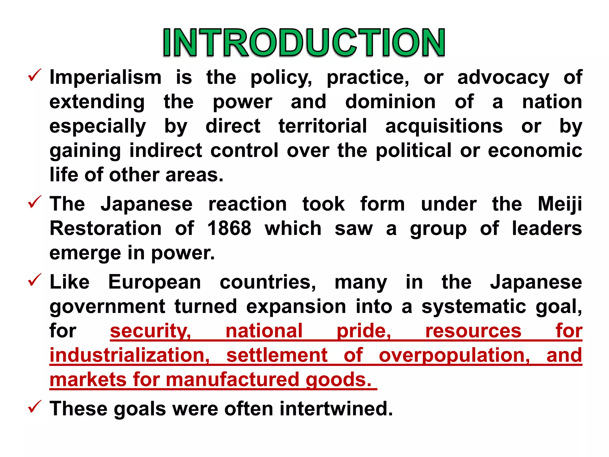 Japanese imperial conquest | PPTX