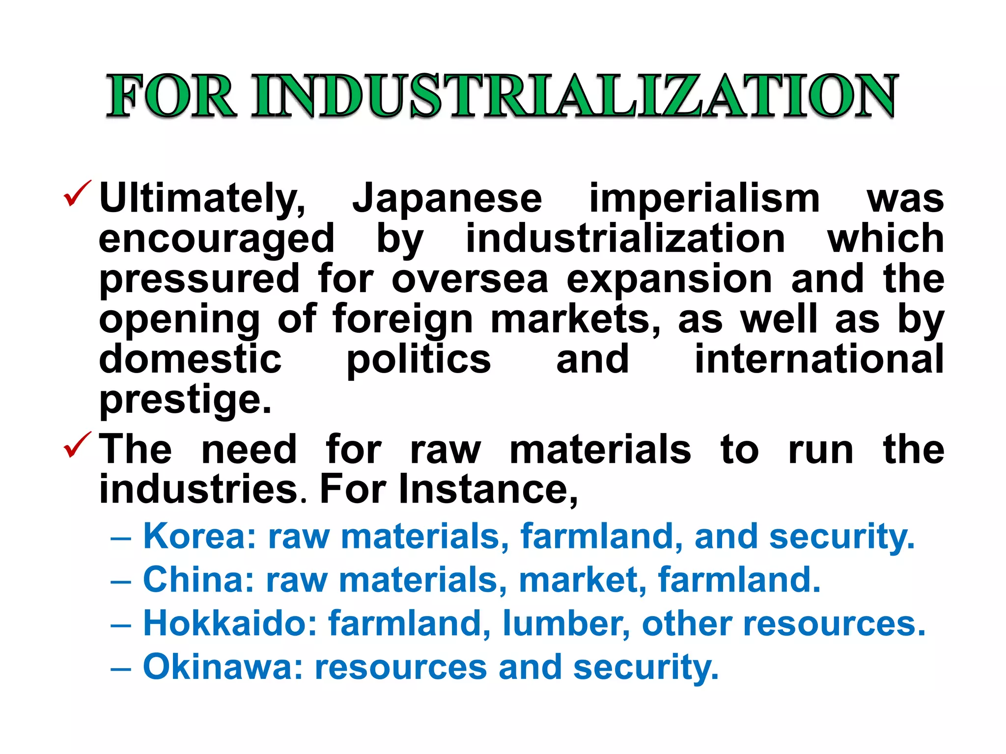 Japanese imperial conquest | PPTX