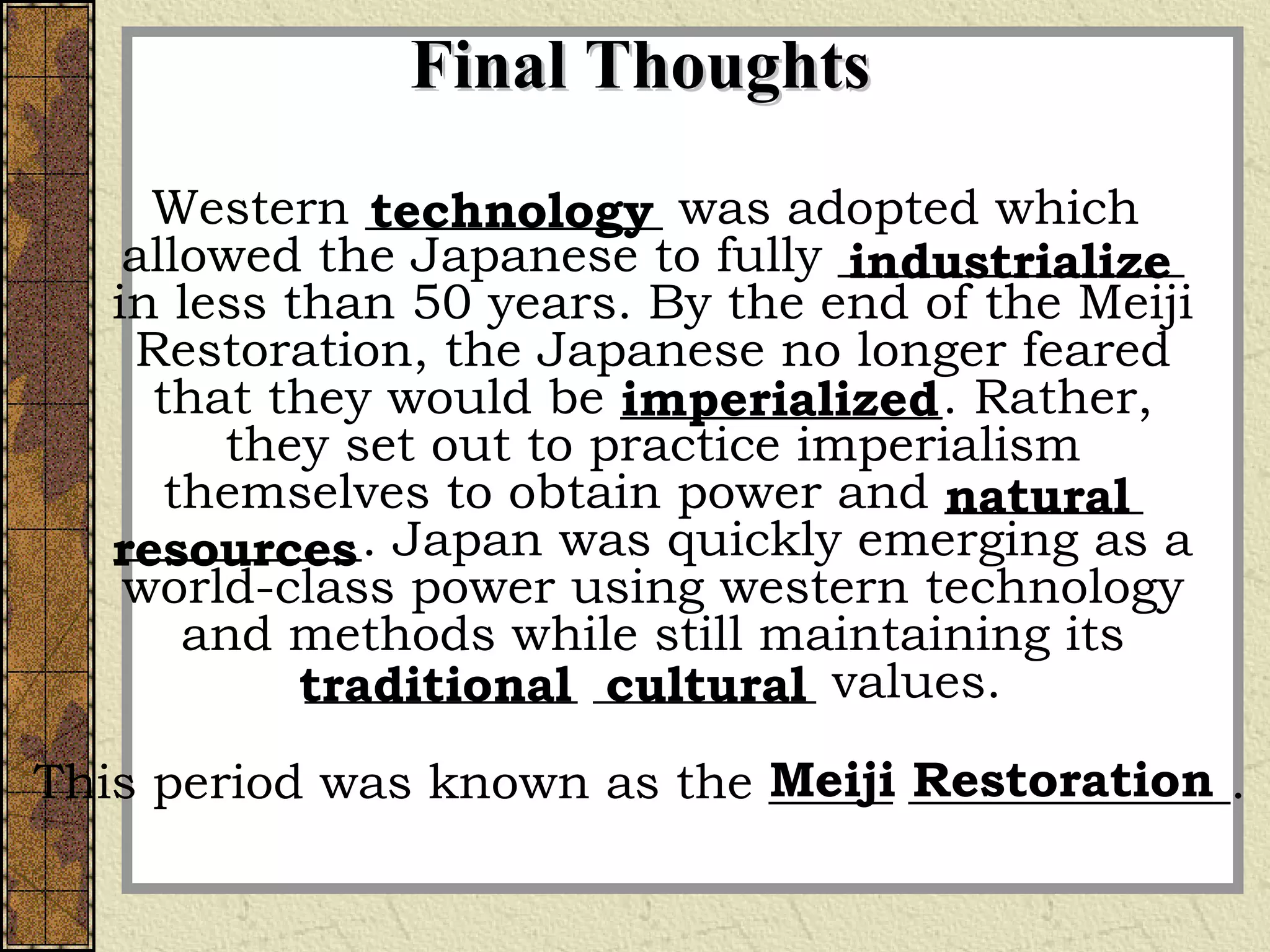 Japanese imperialism | PPT