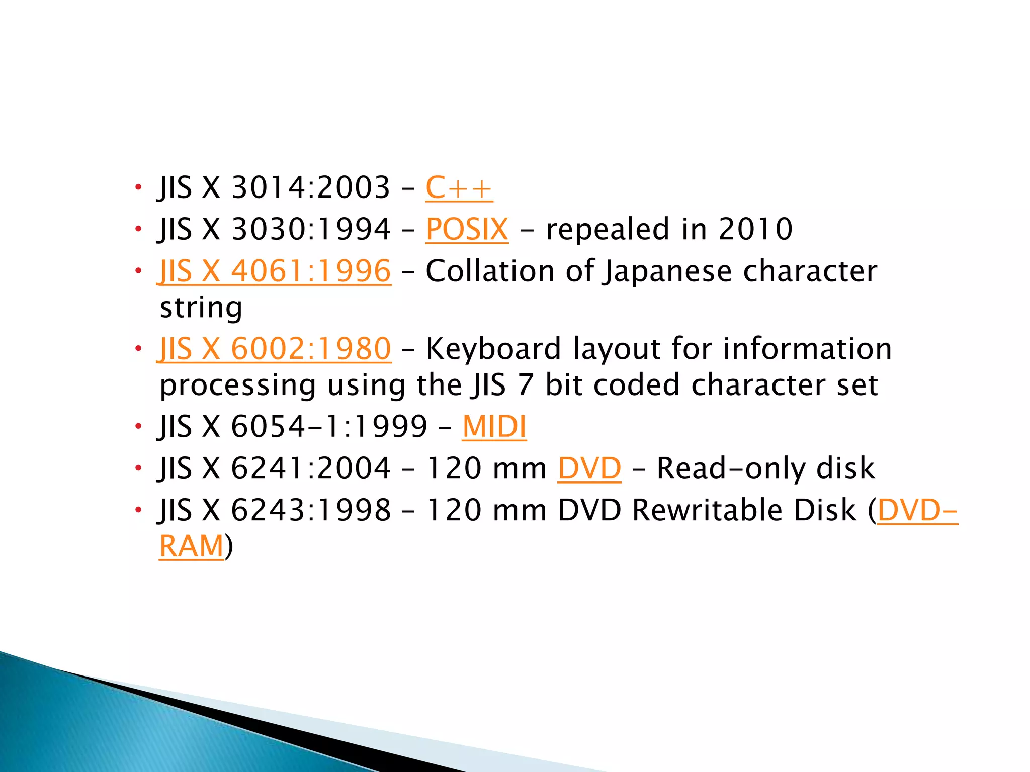 Japanese industrial standard | PPTX