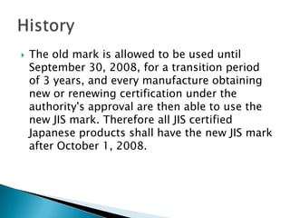 Japanese industrial standard | PPTX