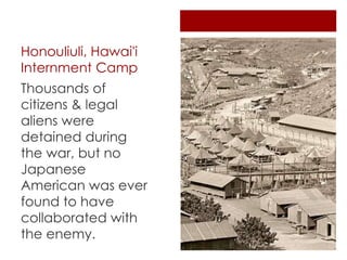 Modern History of Hawaii :World War II:Japanese Internment & the ...