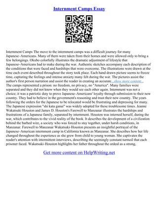 Japanese Internment Camps Essay | PDF | Drawing and Sketching | Arts ...