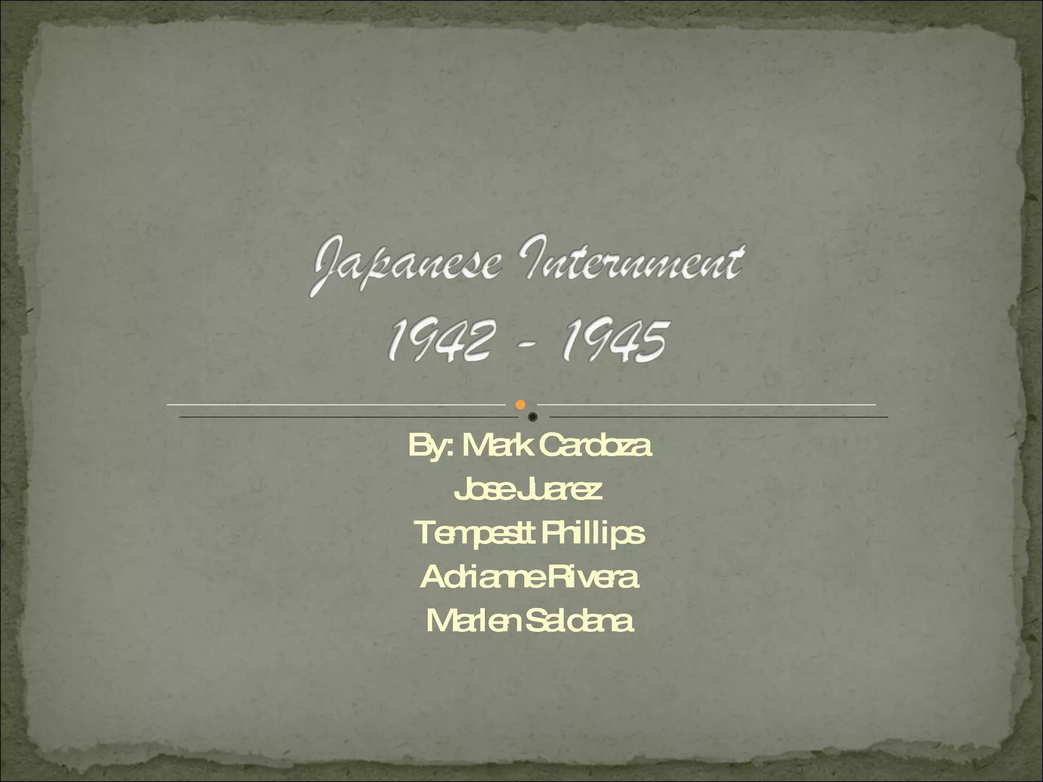 Japanese Internment Power Point 2 | PPT
