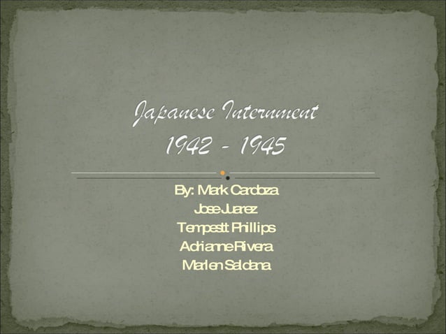 Japanese Internment Power Point 2 | PPT